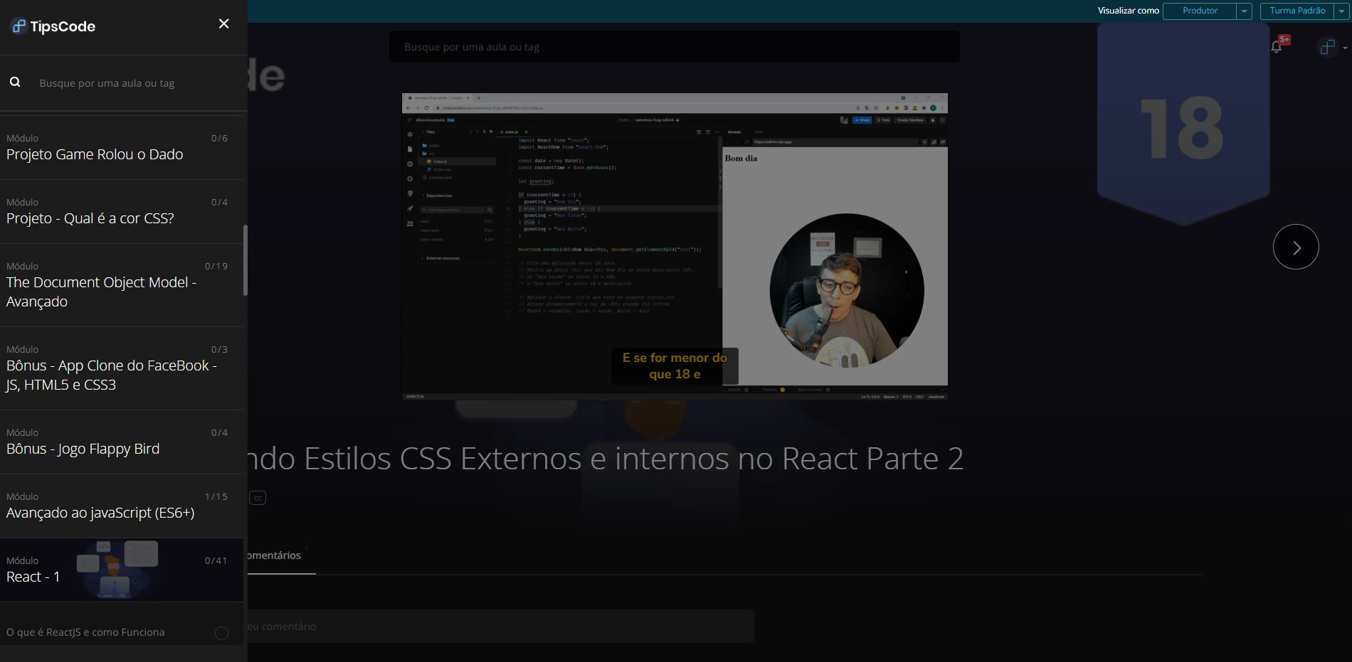 TipsCode - Curso Desenvolvedor FullStack Turbo